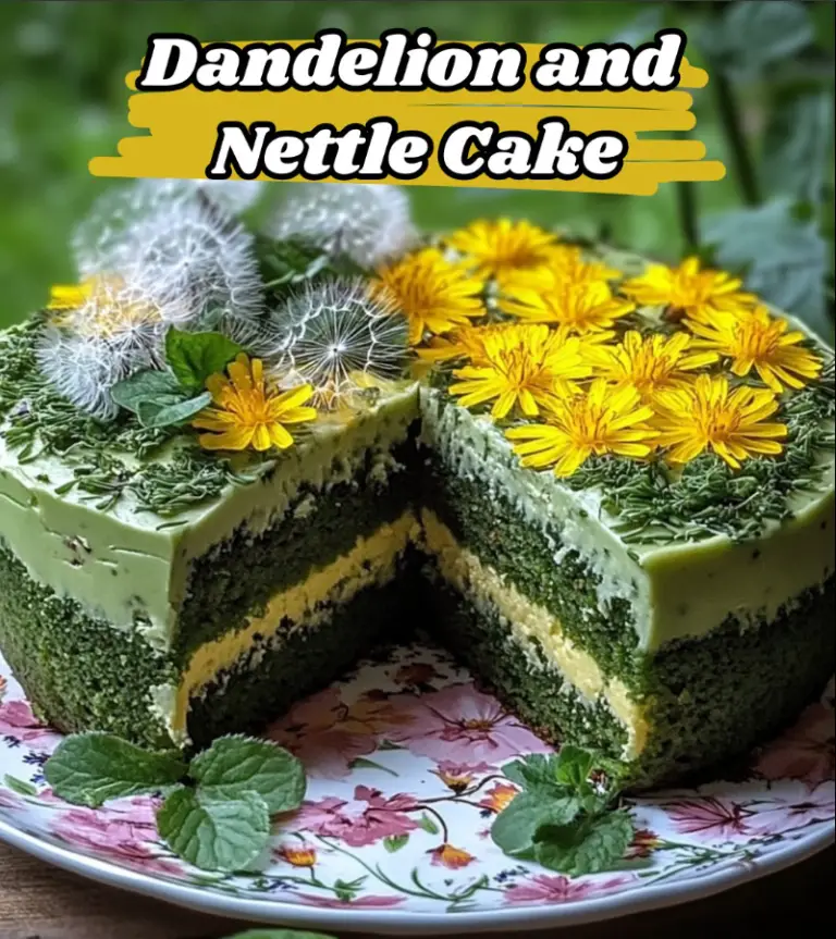 Dandelion and Nettle Cake: A Sweet and Wholesome Slice of Spring ...
